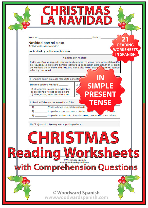 Christmas Reading Comprehension Worksheets In Spanish Woodward Spanish Christmas Reading Comprehension Worksheets In Spanish Woodward Spanish